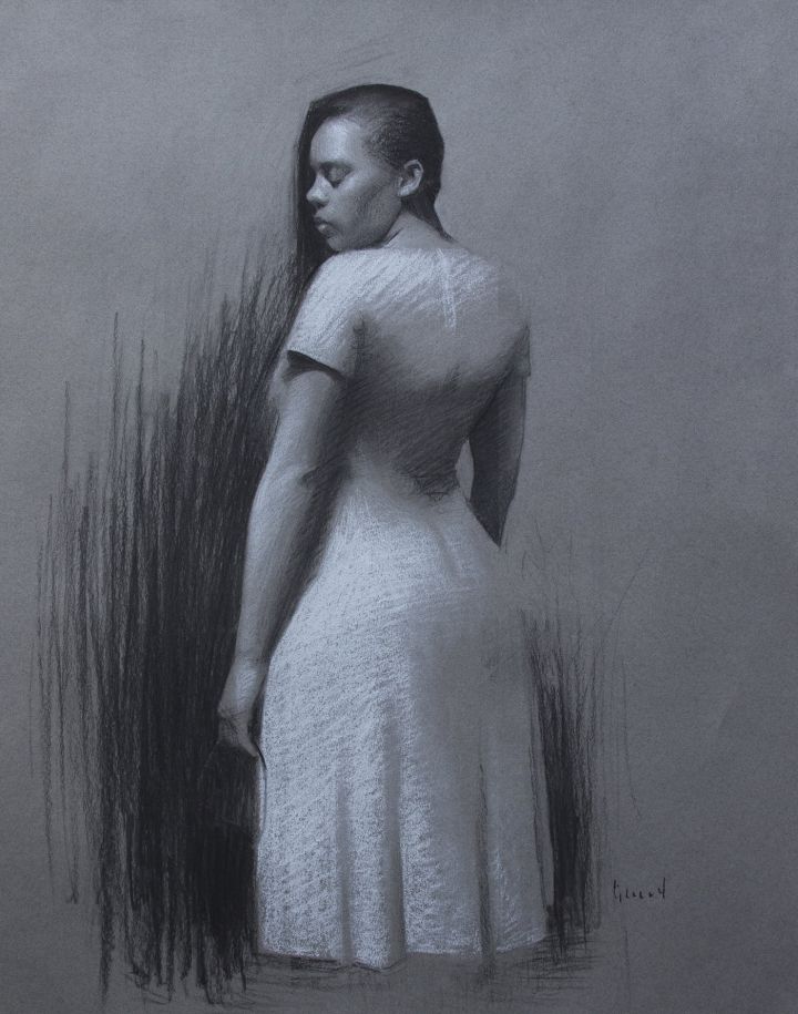 Liz Beard (b.) : Woman by the well, 2000s. | Salmagundi Club