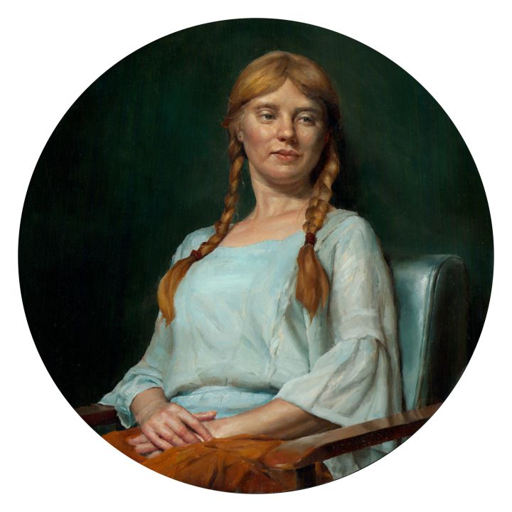 Gregory Mortenson (b.1976) : Red braids, 2019. | Salmagundi Club