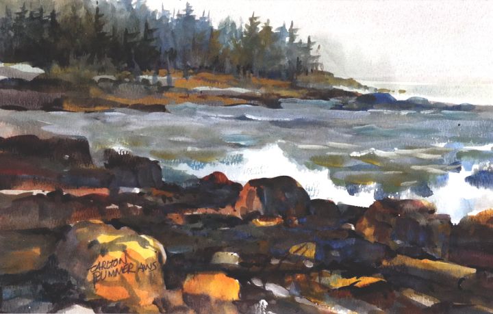 Carlton Plummer [NRA, EM 1976 - 2020] : Wet surf, 2022. | Salmagundi Club