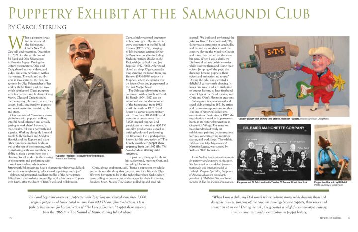 Puppetry Exhibit at the Salmagundi Club by Carol Sterling | Salmagundi Club