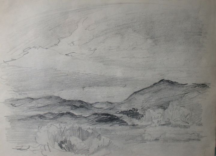 Lumen Martin Winter (1908-1982) [RA 1950-1982] : Landscape, New Mexico ...
