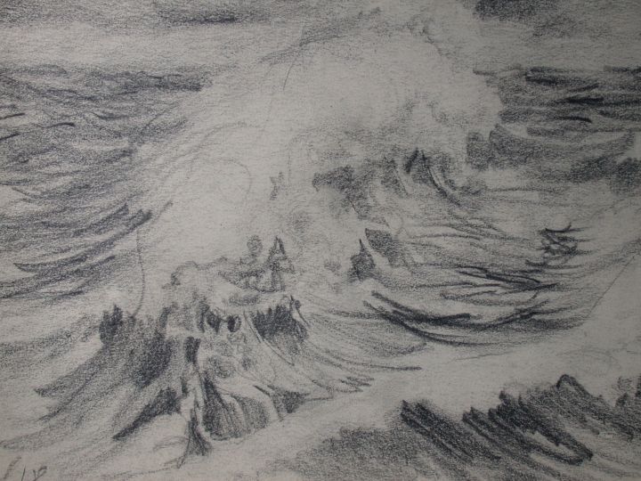 Lumen Martin Winter (1908-1982) [RA 1950-1982] : Wave study, [unknown ...