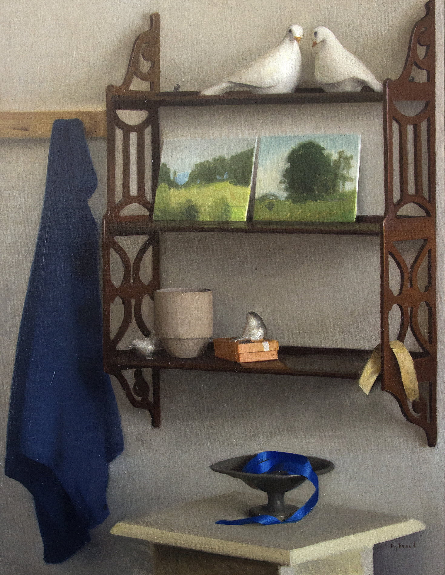 Elizabeth Beard [RA 2016] : Antique shelf with oil sketches, 2022 ...