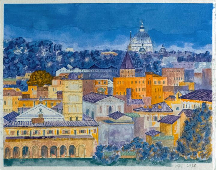 Mary Elizabeth Rusz [RA 2015] : View of Basilica di San Pietro, from ...