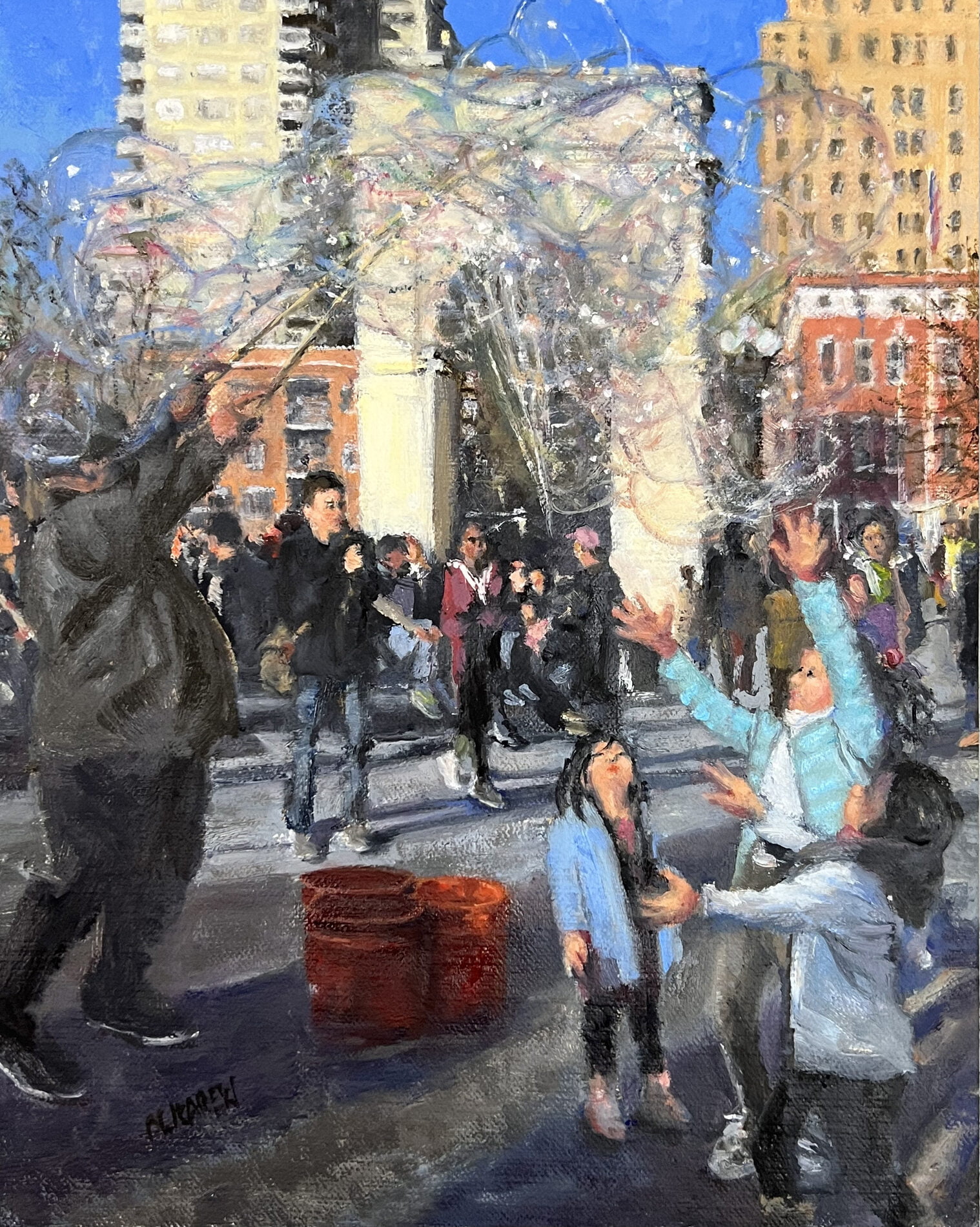 Mary Carew [RA 2018] : The bubble man, 2022. – salmagundi.org