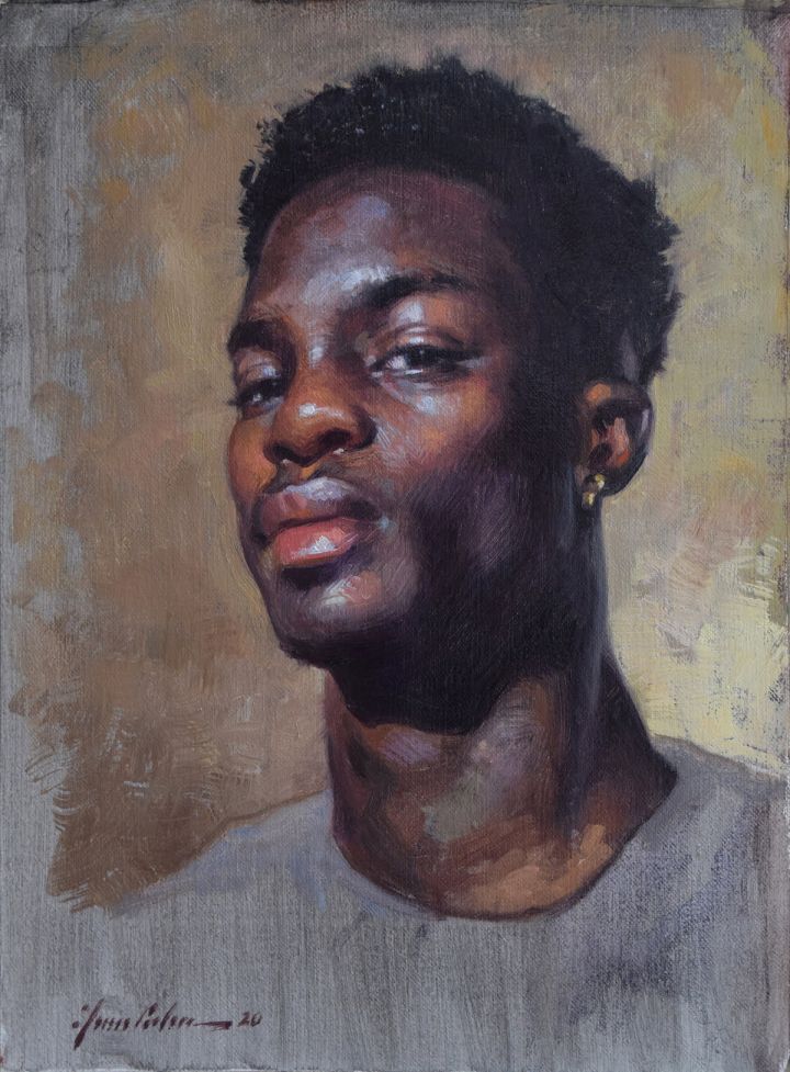 Garin Baker [NRA 2019] : Portrait of a young man, 2021. | Salmagundi Club