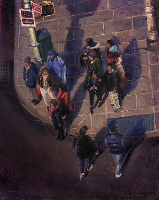 Tony Damico [nra 2011] Street Corner Voyeur 2020 Salmagundi Club