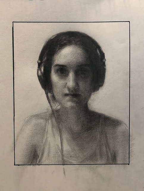 Margaret O'Keefe [SCH RA 2019] : Zoom call, 2020. | Salmagundi Club