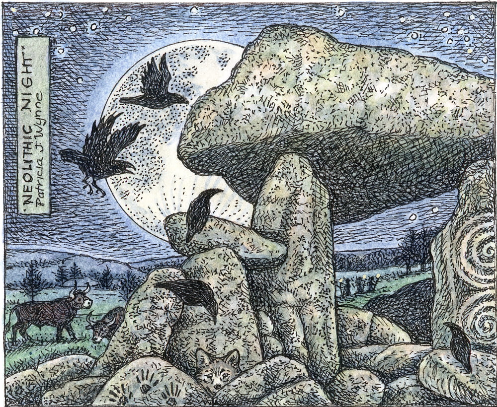 Patricia Wynne [RA 2010] : Neolithic night, 2019. – salmagundi.org