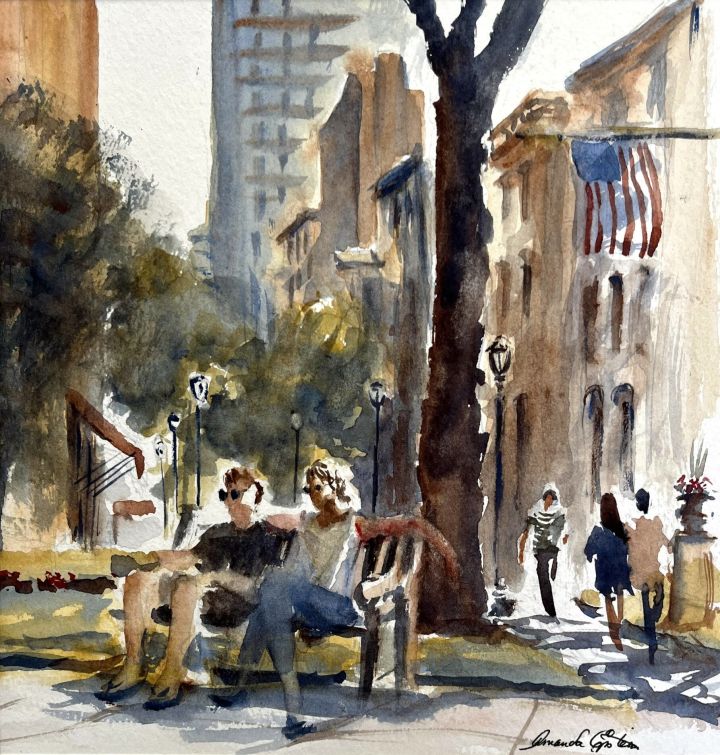 Amanda Epstein [NRA 2001] : Rittenhouse Square, 2023. | Salmagundi Club
