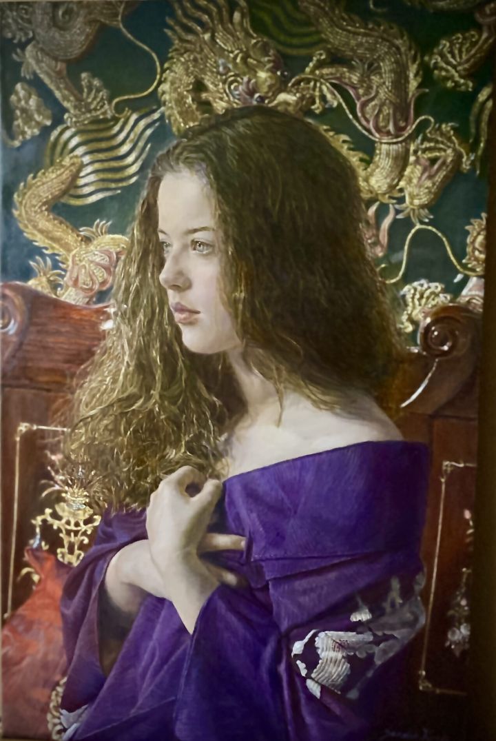 Sandra Kuck [NRA 2010] : Purple kimono, 2023. | Salmagundi Club