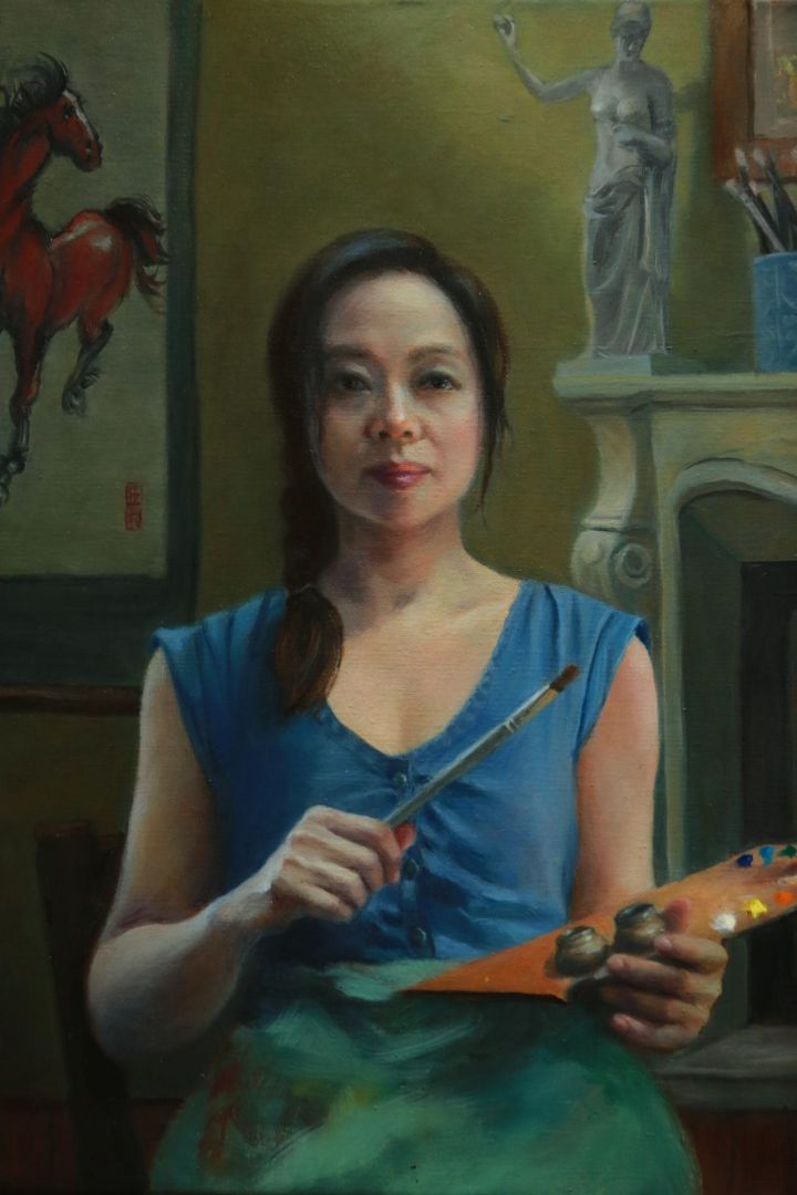 Yun Li [NRA 2022] : Artist self portrait | Salmagundi Club