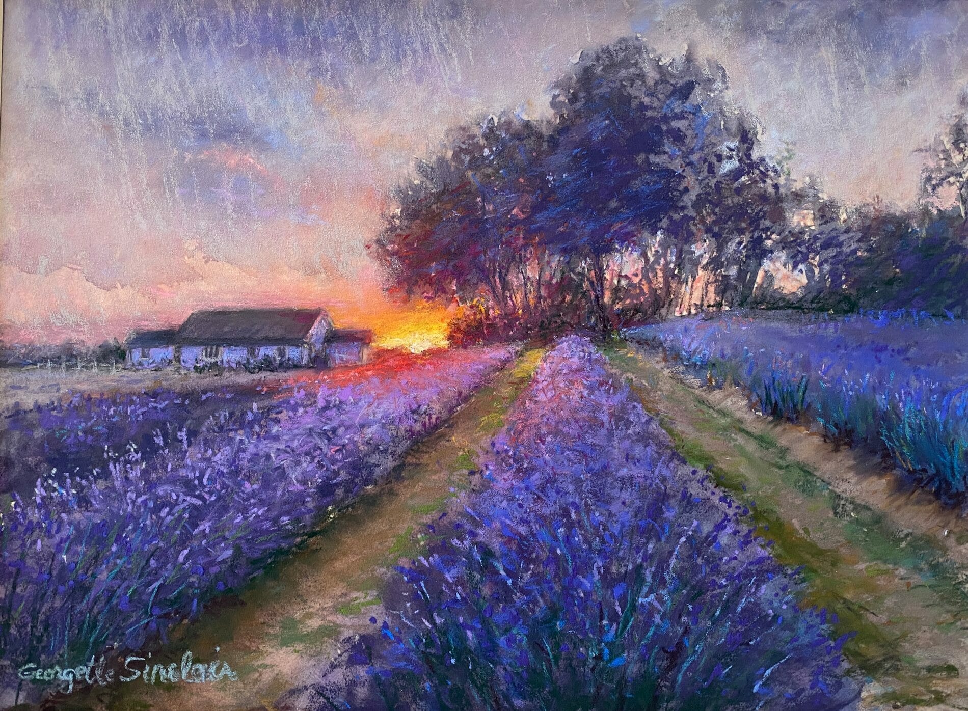 Georgette Sinclair [RA 2002] : Lavender Field | Salmagundi Club