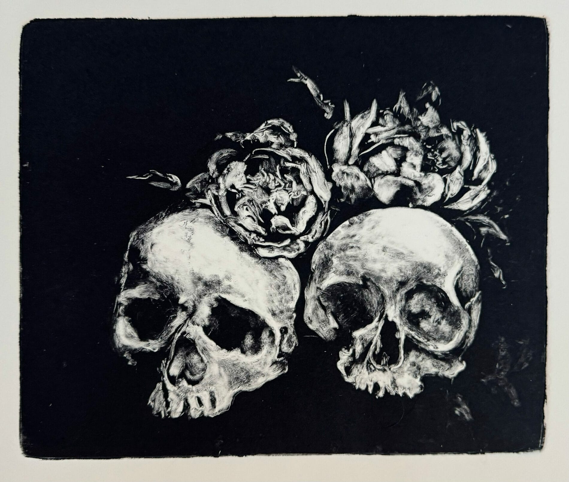 Emily Mintz [RA 2019] : Catacomb skulls and peonies | Salmagundi Club