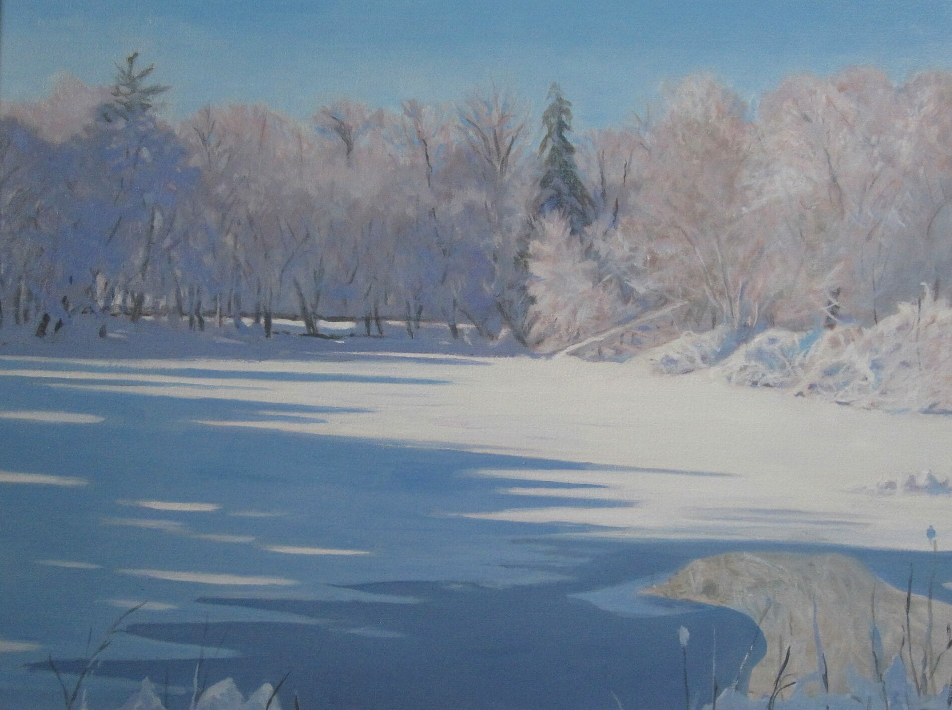 Hilary Baldwin [NM] : Pond after the Snowfall | Salmagundi Club