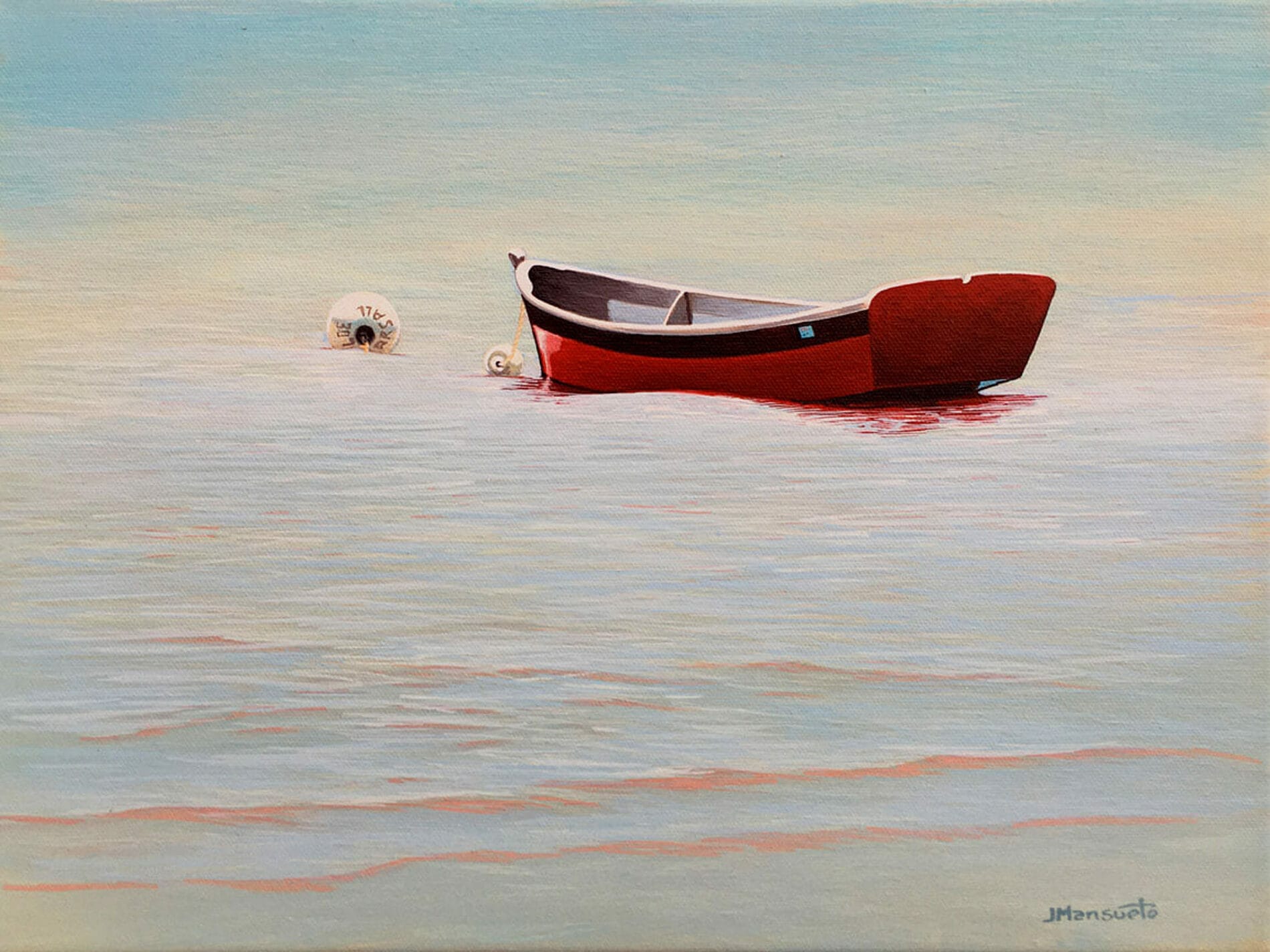 John Mansueto [NRA 2006] : Red Dinghy | Salmagundi Club