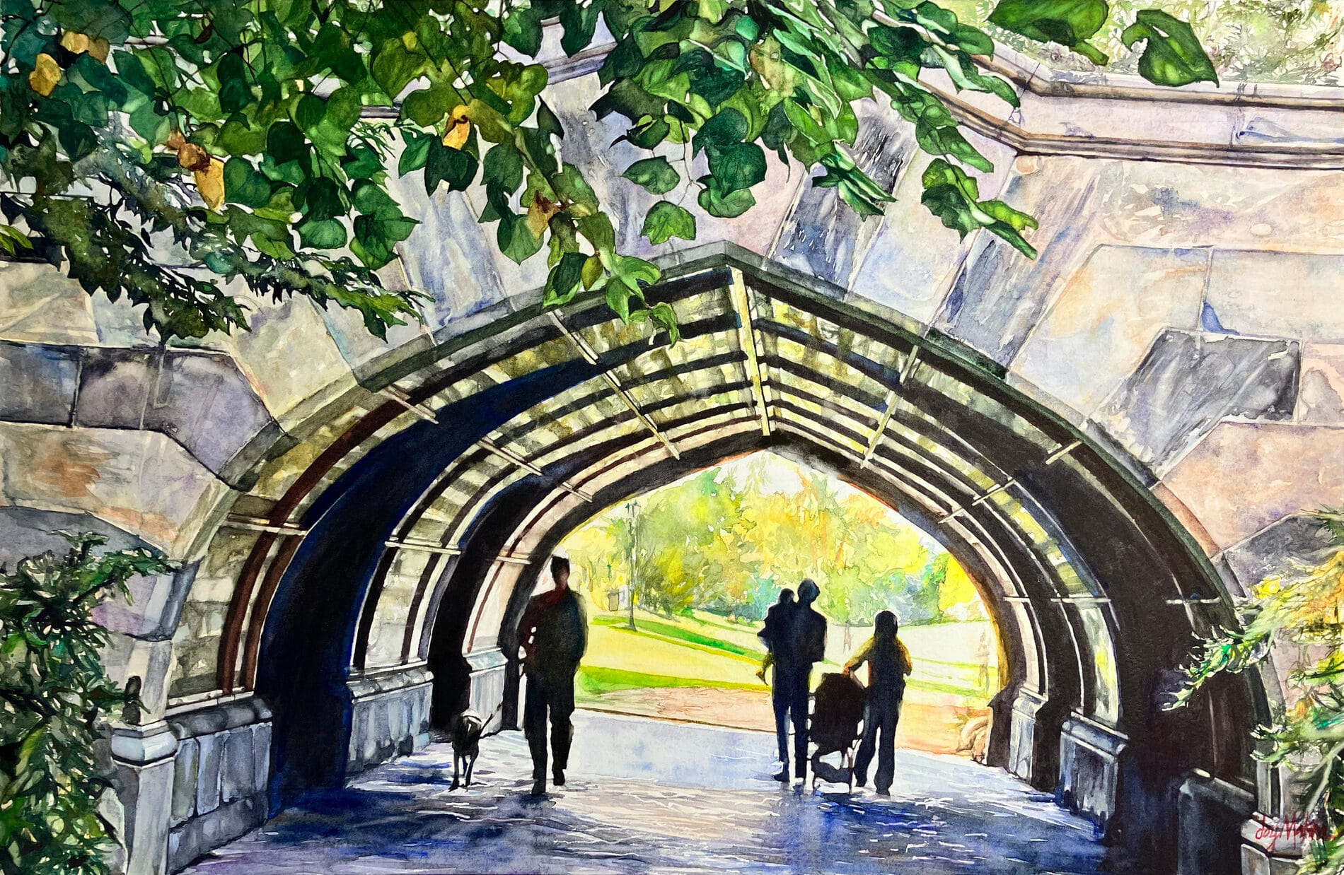 Joy Makon [RA 2023] : Passing Through Endale Arch | Salmagundi Club