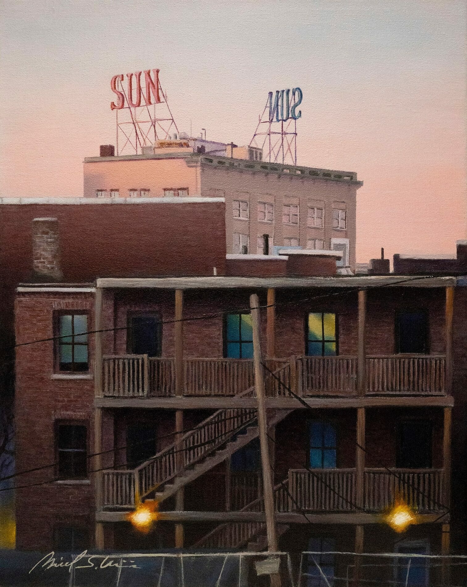Michael S Vieira [NM] : SUN building No. 1, Central St. | Salmagundi Club