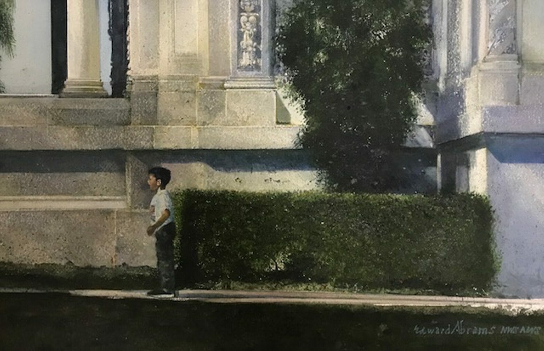 Edward Abrams [NRA 2022] : Boy and his dog | Salmagundi Club